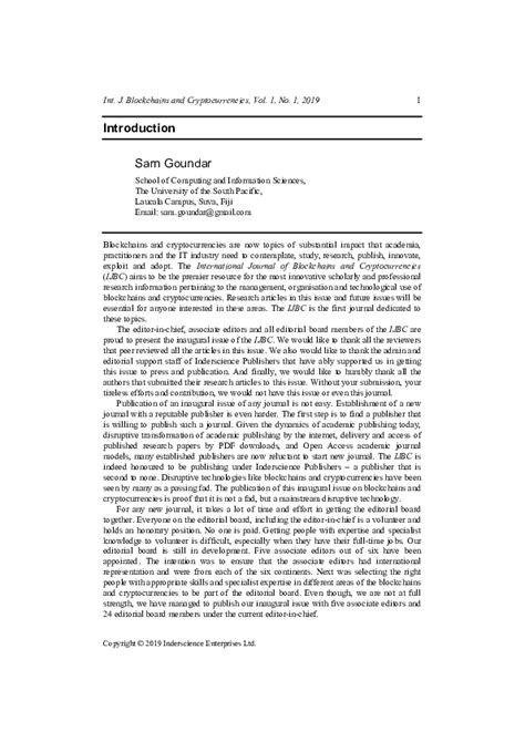 Pdf Introduction To Blockchains And Crytpocurrencies Sam Goundar