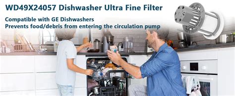 Wd49x24057 Dishwasher Ultra Fine Filter Kit Compatible With
