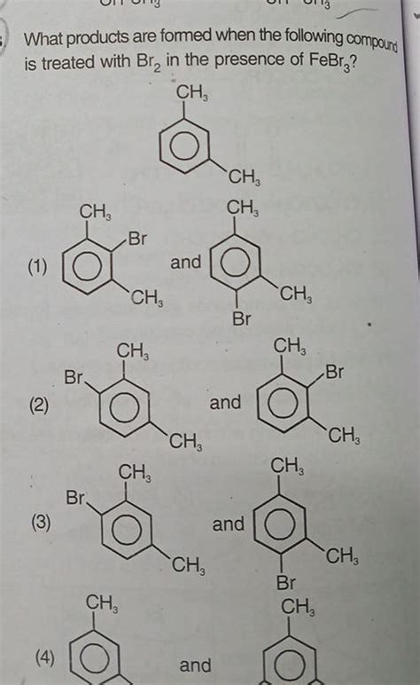 What Products Are Formed When The Following Compound Is Treated With Br2 In The Presence Of