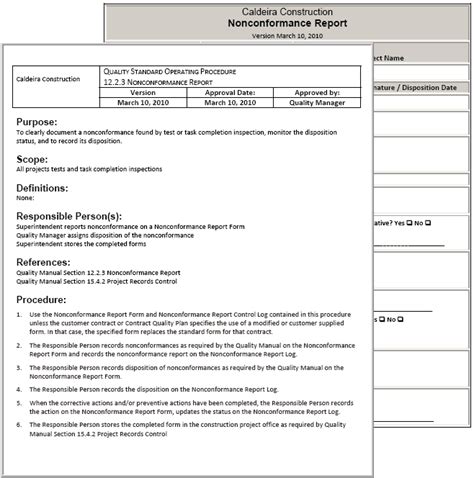 Standard Operating Procedure Example Standard Operating Procedure Example