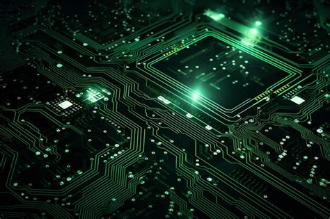 Premium Ai Image Detailed View Of A Contemporary Electronic Circuit Board With A Cpu Microchip
