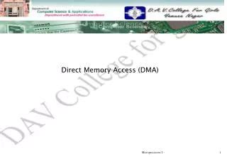 PPT DIRECT MEMORY ACCESS PowerPoint Presentation Free Download ID