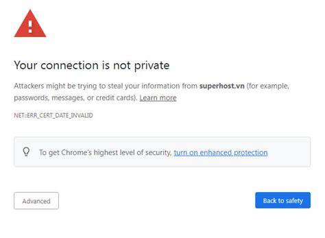 Lỗi Ssl Your Connection Is Not Private Cập Nhật Ngày 01102021