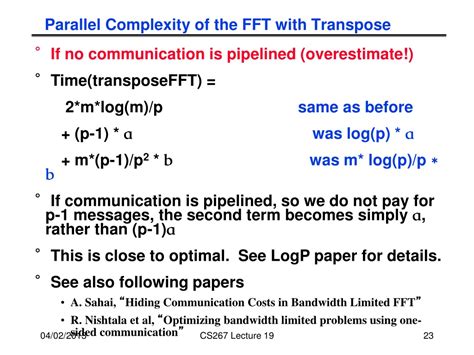 ppt parallel spectral methods fast fourier transform ffts with