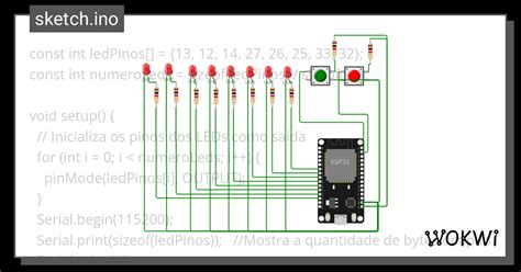 Sequencial Esp32 Arduino Wokwi Esp32 Stm32 Arduino Simulator