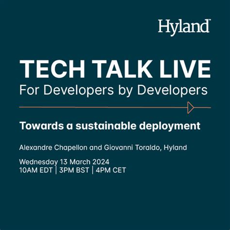 see towards a sustainable deployment at hyland alfresco user group