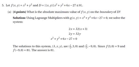 Lagrange Multipliers R Askmath