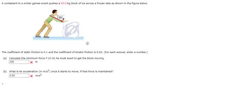 Solved The Coefficient Of Static Friction Is And The Chegg