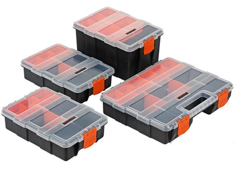 4pc Storage Organiser Box For Screws Nails Nuts Craft Carry Case Tool Box EBay
