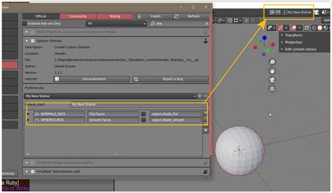 GitHub Kromar Blender Shelves Custom Header Buttons