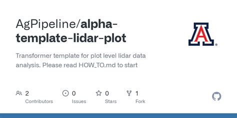 github agpipeline alpha template lidar plot transformer template for