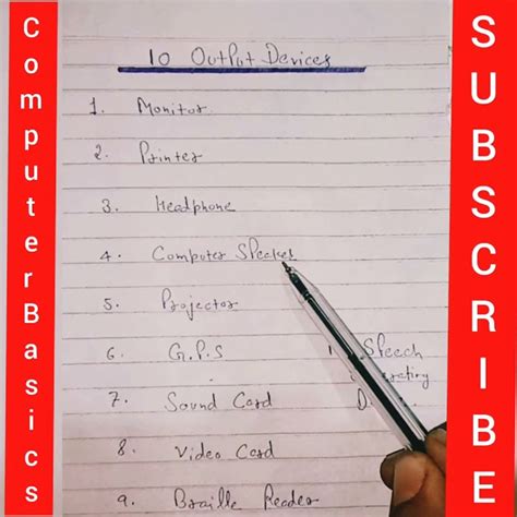10 Types Of Output Devices Outputdevices Computerbasics Shorts