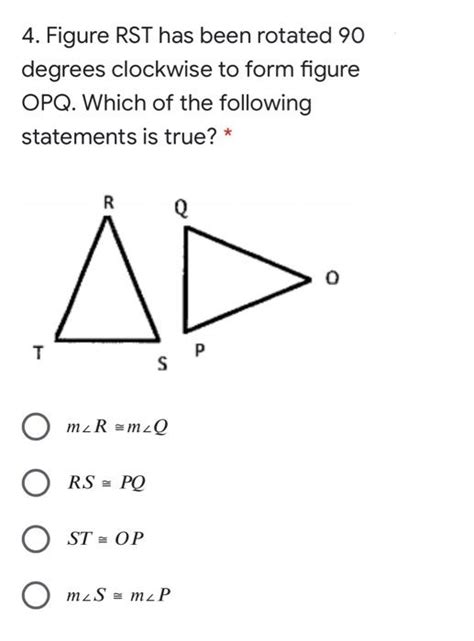 Solved 4 Figure Rst Has Been Rotated 90 Degrees Clockwise