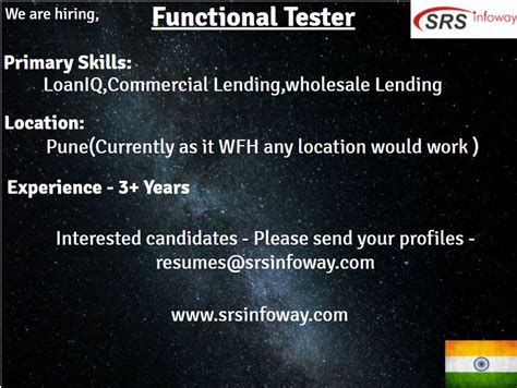 Srs Infoway On Linkedin Hiring India Testing Jobs Management