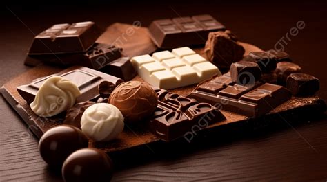 나무 판자에 있는 다양한 종류의 초콜릿 초콜릿 바 초콜릿 과자 고화질 사진 사진 음식 배경 일러스트 및 사진 무료 다운로드 Pngtree