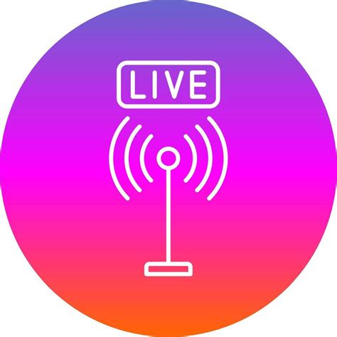 Broadcast Line Gradient Circle Icon 38731152 Vector Art At Vecteezy