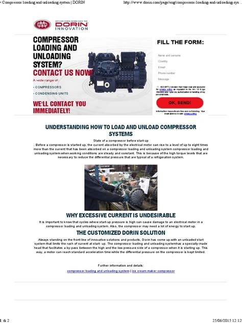 Compressor Loading And Unloading System Pdf Electric Motor