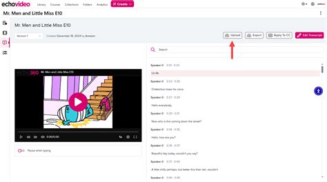 Echovideo Uploading A Transcript File For Editing Support