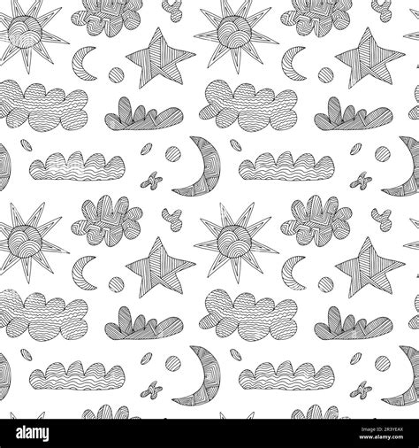Vector Weather Objects Pattern Stock Vector Image And Art Alamy