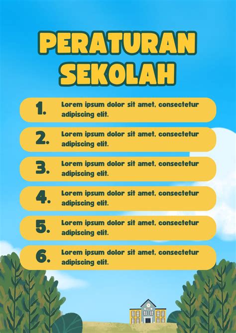 Gratis Desain Contoh Peraturan Kelas Canva
