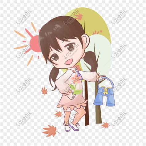 만화 손으로 그린 귀여운 소녀 그림 Png 일러스트 무료 다운로드 Lovepik