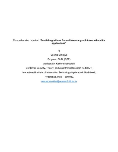 Parallel Algorithms For Multi Source Graph Traversal And Its Applications Pdf