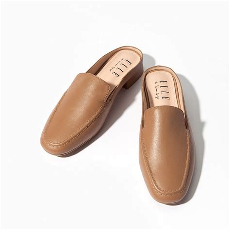 퀸잇 양가죽 여성 모던 레더 블로퍼3종 택1블랙 베이지 아이보리 여름 로퍼 뮬 슬리퍼