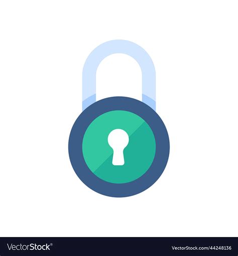 Unlocking The Padlock With Authentication Vector Image