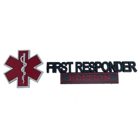 First Responder Kit Metal Car Emblem Badgeslide