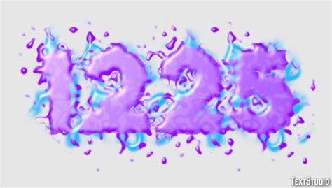 1225 Text Effect and Logo Design Number