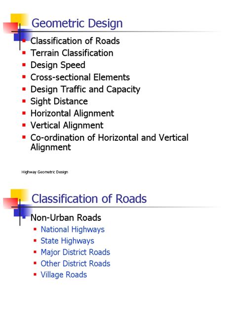 Geometric Design Pdf Road Lane