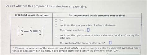 Solved Decide Whether This Proposed Lewis Structure Is Chegg