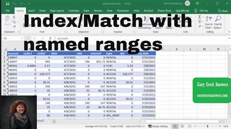 Indexmatch Explained Easily With Named Ranges Youtube