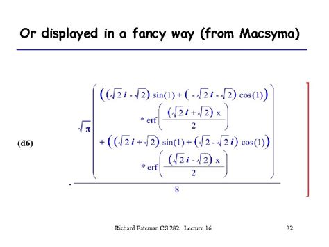 System Issues Constructing A Computer Algebra System Lecture