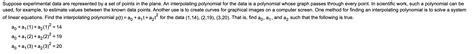 solved suppose experimental data are represented by a set