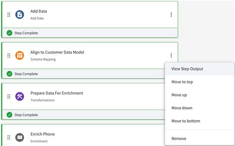 Reviewing Step Output