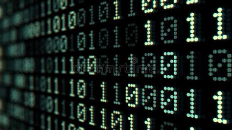 Binary Code Background Digital Display With Changing Numbers Seamless Looping D Animation