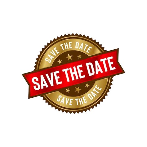 Premium Vector Save The Date Stamp Seal Vector Template