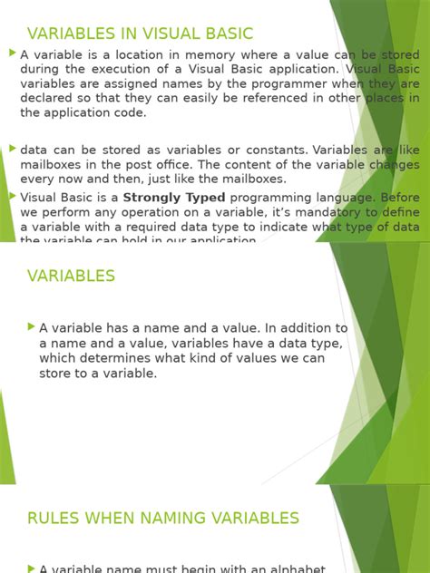 variables in visual basic new pdf variable computer science