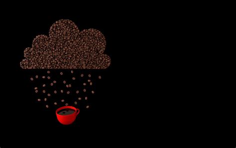 커피 한 잔과 사실적인 커피 콩 구름과 비 3d 렌더링 배경 커피 콩의 질량을 닫습니다 가득 찬에 대한 스톡 사진 및 기타 이미지 Istock