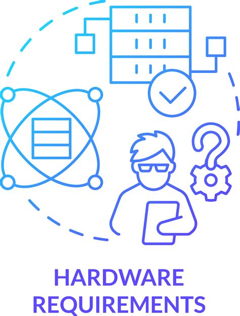 Hardware Requirements Blue Gradient Concept Icon Building Program Programing Language Choice