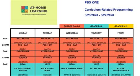 At Home Learning On Kvie2 March 23 27 2020 Pbs Kvie