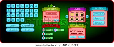 Menu Graphical User Interface Gui Build Stock Vector Royalty Free 1815718889 Shutterstock