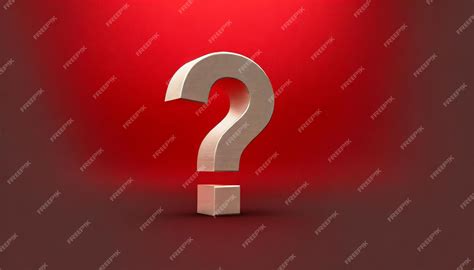Premium Photo Question Mark On Red Background 3d Rendering Faq And Qa