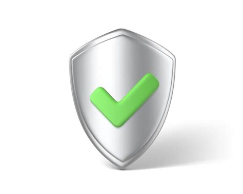 Premium Vector 3d Protection Metal Shield With Green Checkmark Checkmark On Shield Symbol Web