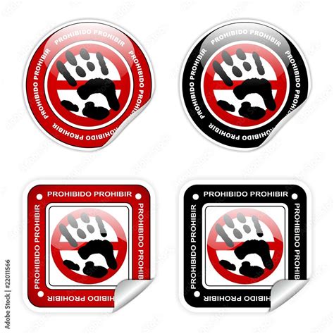 PROHIBIDO PROHIBIR Stock-Vektorgrafik | Adobe Stock