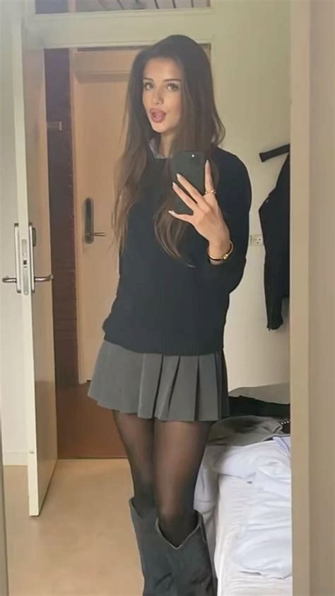 Sixth Form Outfit Inspo Light Grey Skirt Sixth Form Outfits Gray Skirt