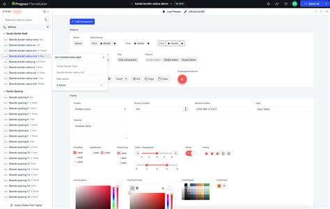 expose border radius related variables in themebuilder