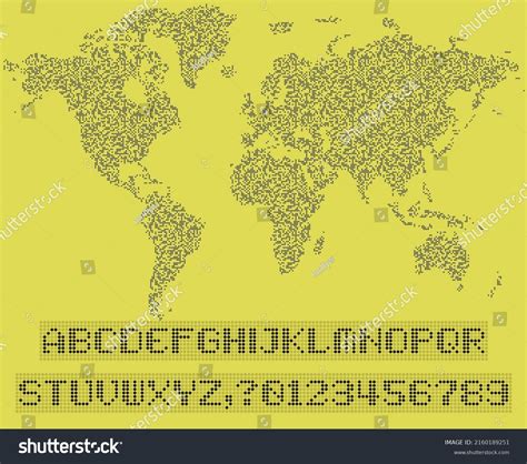 World Map Qr Code Led Uppercase Stock Vector Royalty Free Shutterstock