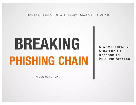Rafeeq Rehman Breaking The Phishing Attack Chain Ppt